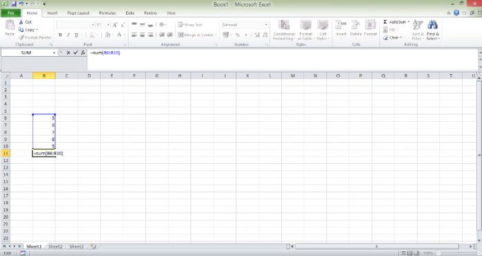 Tips - Adding up numbers in Excel