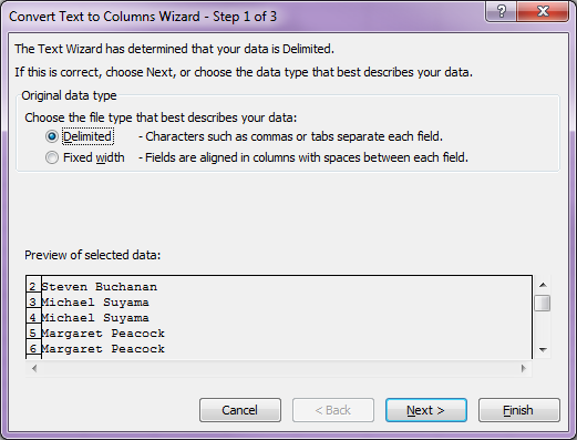 How To Separate Data In Excel By Space