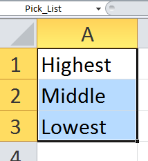 Tips - How to create a pick list in Excel