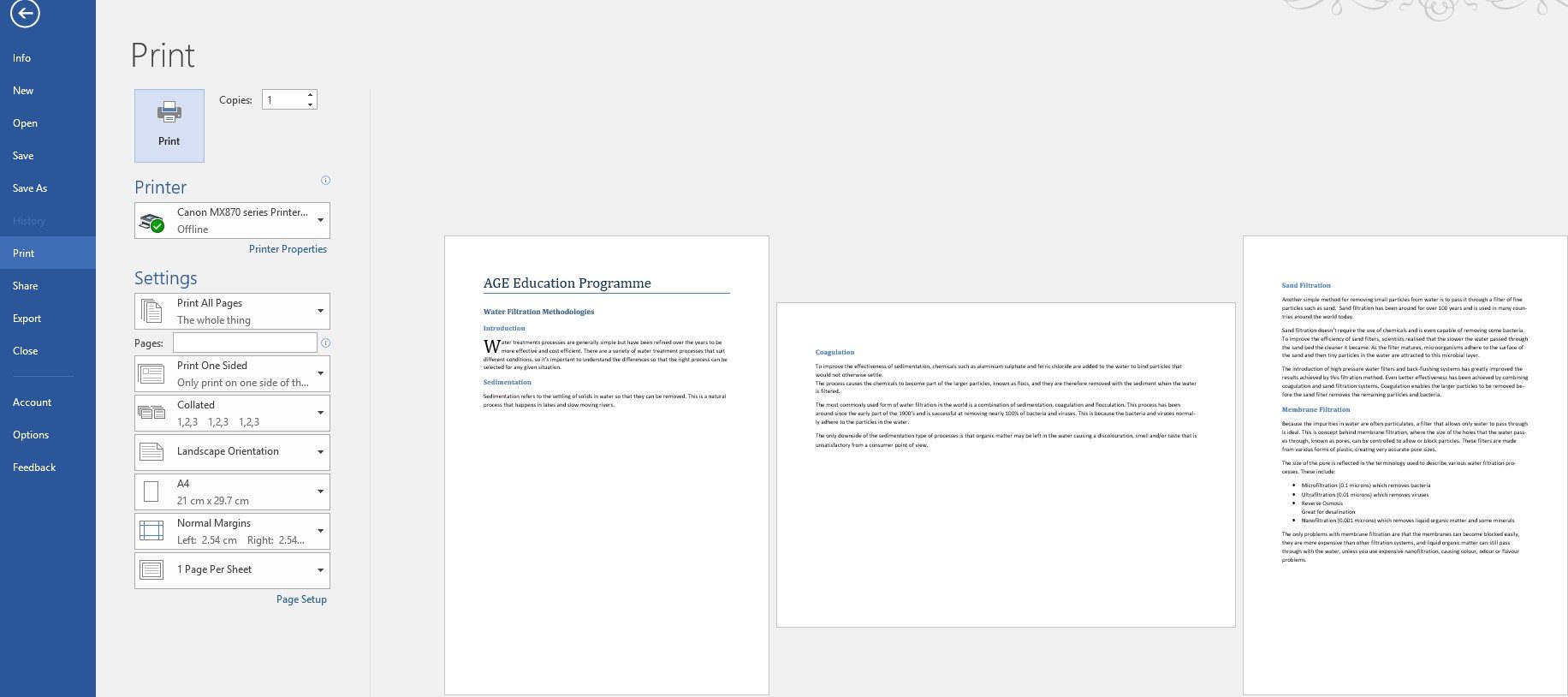Tips – Word Sections explained.