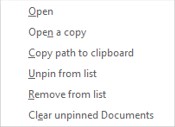 Tips – Pinning files & Jump Lists in MS Apps