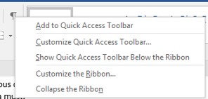 Tip – Quick Access Toolbar in MS Office