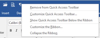 Tip – Quick Access Toolbar in MS Office