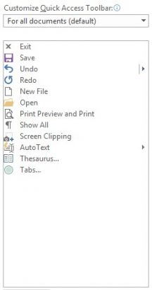 Tip – Quick Access Toolbar in MS Office