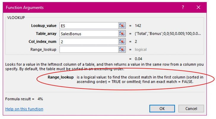 Tips – using range lookup in the Vlookup function in Excel.