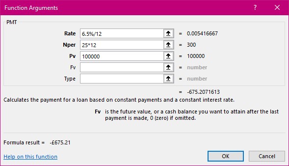 Tips – PMT in Microsoft Excel 2016