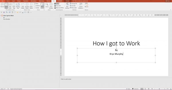Tips - Using Outline View in PowerPoint