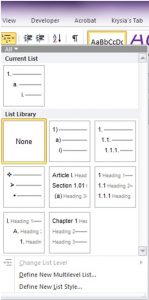 How to create Multi-level Numbering in Word