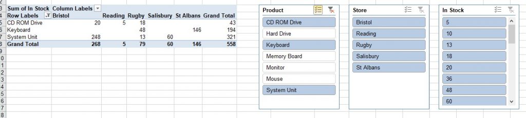 How to create Slicers in Pivot Tables in Excel - Enterprise Times