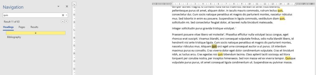 Search only part of a Word Document or an Excel Spreadsheet.