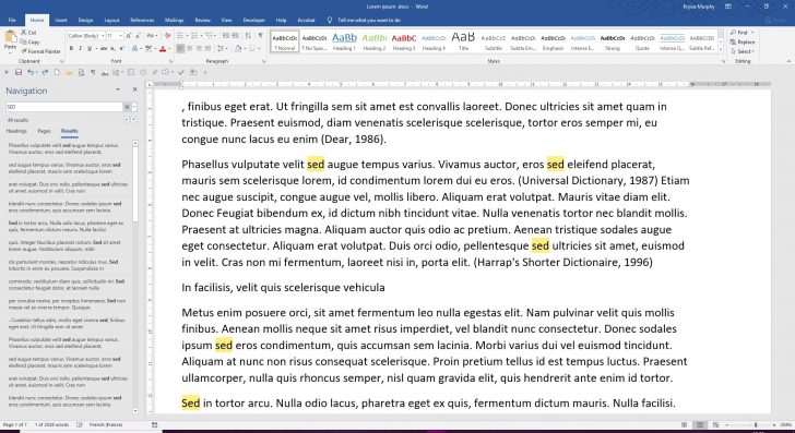 Find only what you need in your document. Replace with different ...