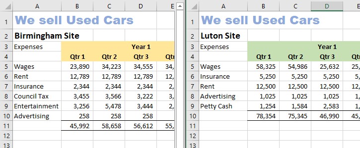 When two files have almost the same headings and need to be combined.