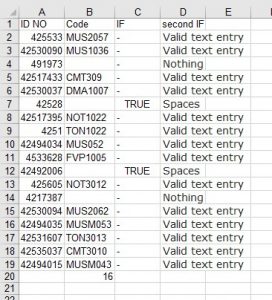 Finding the cell that contains just a space in Excel