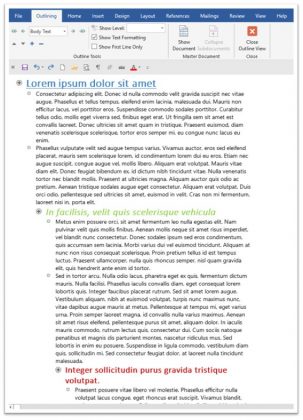 What is and how to use the Outline View in MS Word