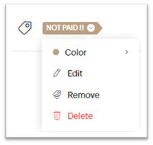 How to change or add a tag in Zoho Projects
