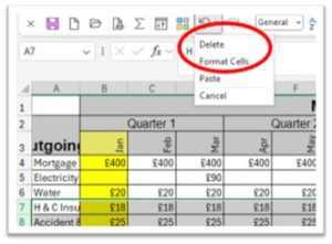 Be aware of what the Undo and Redo lists in Excel hold