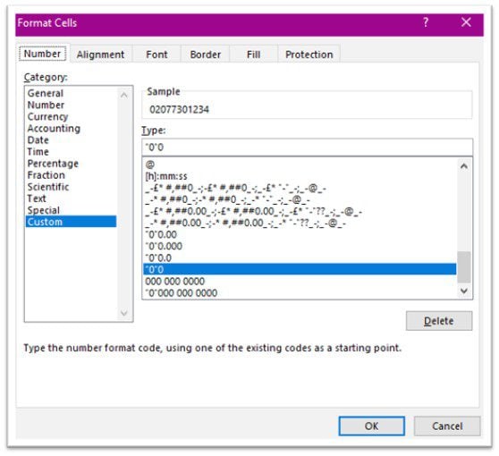 How to put spaces between numbers in Excel automatically