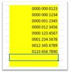 How to put spaces between numbers in Excel automatically
