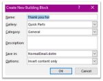 How to create and use Quick parts in Outlook