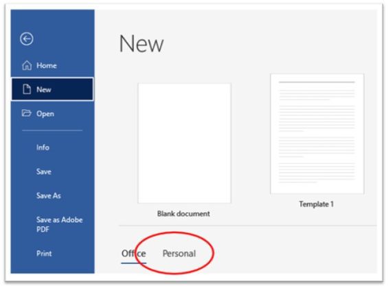 How to create a template in MS Word