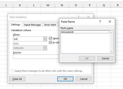 How to set up a dropdown list in Excel