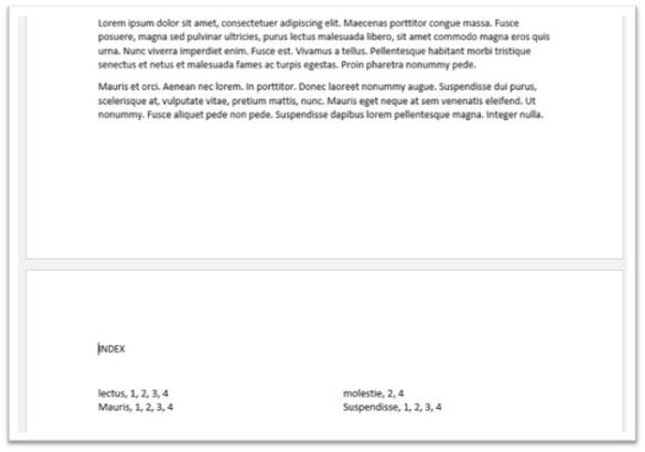 How to create Index Entries quickly and sub-entries as well as more ...
