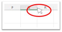 How to change the width of a column or row in Excel